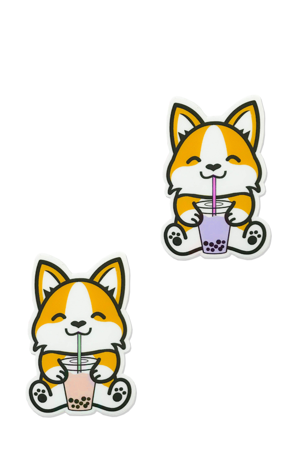 Bubble Tea Boba Corgi Vinyl Sticker – Visual You