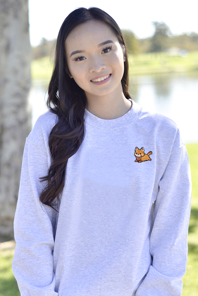 Chubby Tubby Red Panda Embroidered Sweatshirt – Visual You